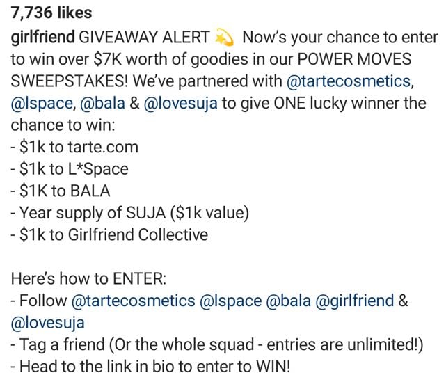 12 Great Instagram Giveaway Examples (Brands + Influencers)