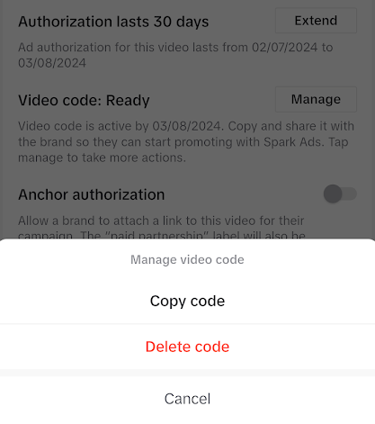 How to Get a Spark Ads Code on TikTok (Brands & Creators)