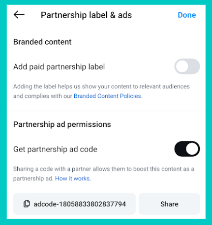 How to Get a Partnership Ad Code on Instagram (Brands & Creators)